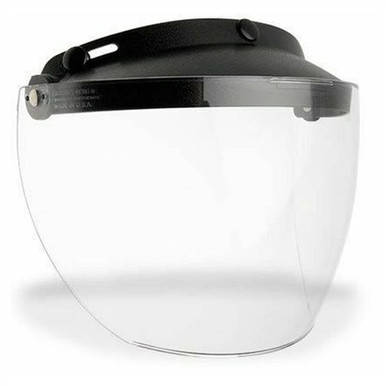 Flip-Up Clear Motorcycle Helmet Shield | Universal 3-Snap Visor
