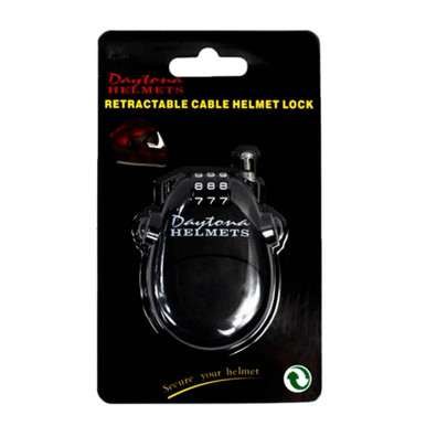 Retractable Cable Helmet Lock | Daytona | Leather Bound NJ