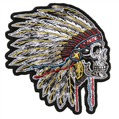 Side Skeleton Headdress Biker Patch - Hot Leathers | Leather Bound NJ