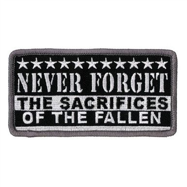 Never forget the sacrifices of the fallen Patch from Hot Leathers