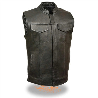 Concealed Carry Leather Motorcycle Vest | Leather Bound NJ
