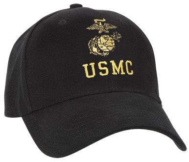 USMC with Eagle Globe Anchor Insignia Cap – Marine Corps Hat | Leather ...