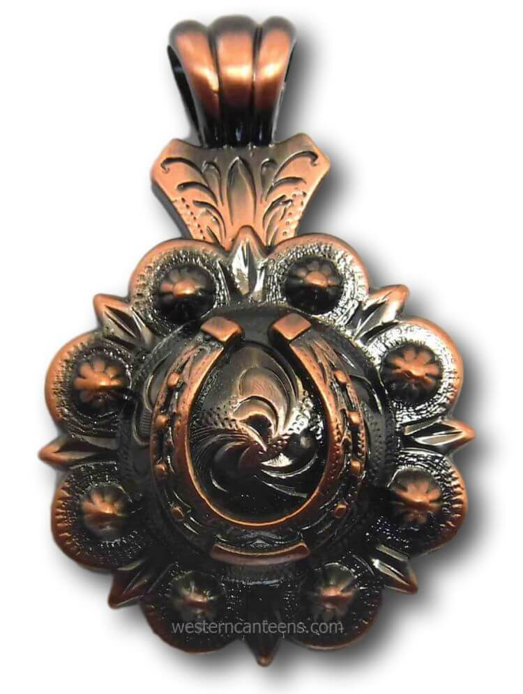 Concho Necklace Pendant Adapter - Copper - 1 7/8" Long