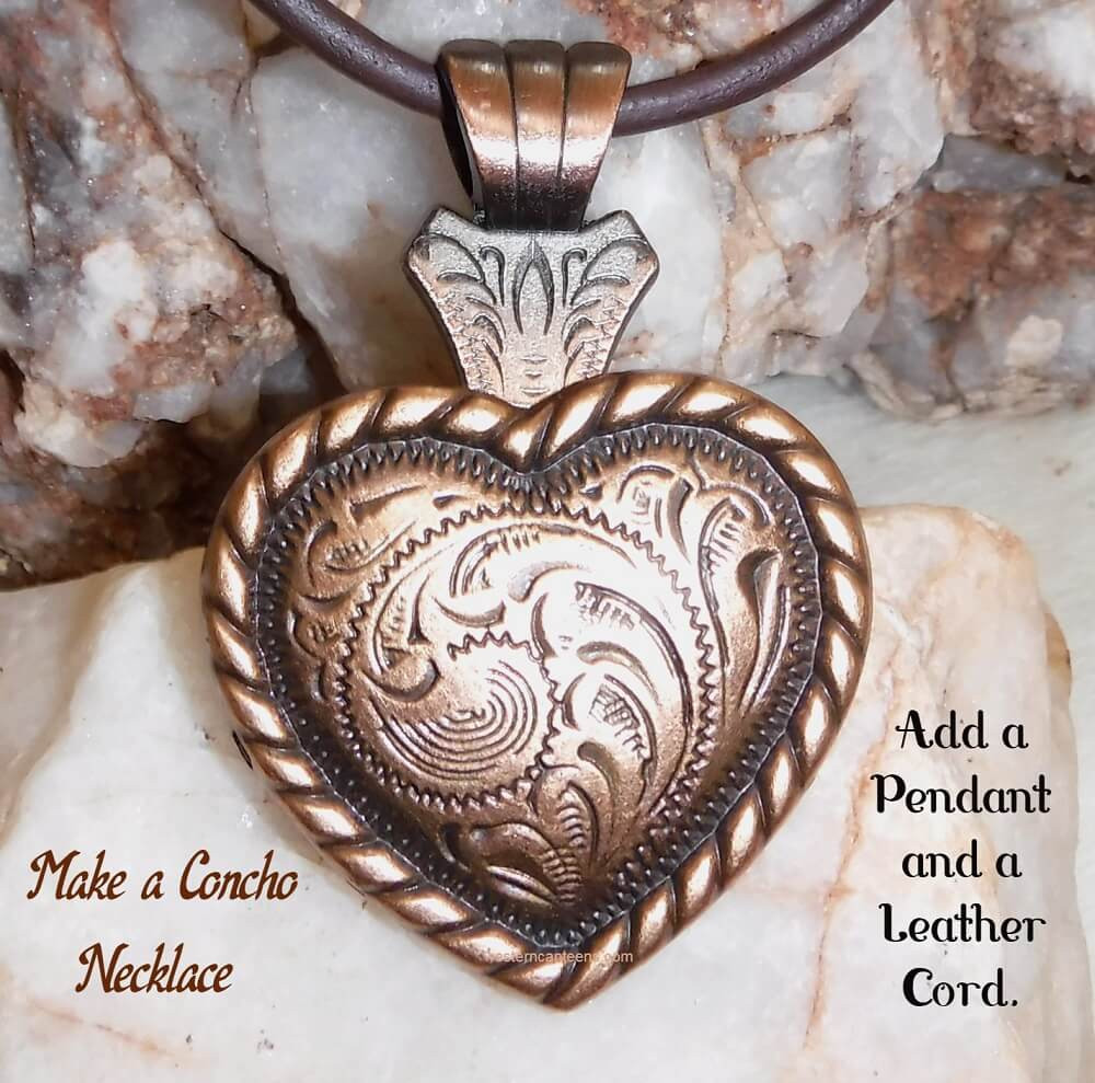 Heart Concho Copper Size 1 1/2" C173