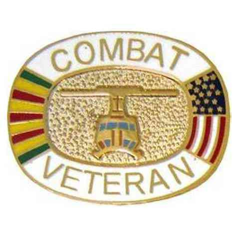 Vietnam Combat Vet Hat Lapel Pin
