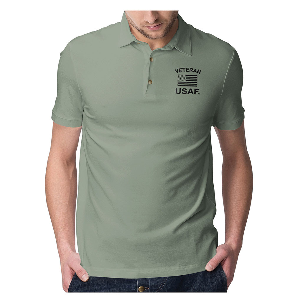 Officially Licensed U.S. Air Force Veteran Flag Polo