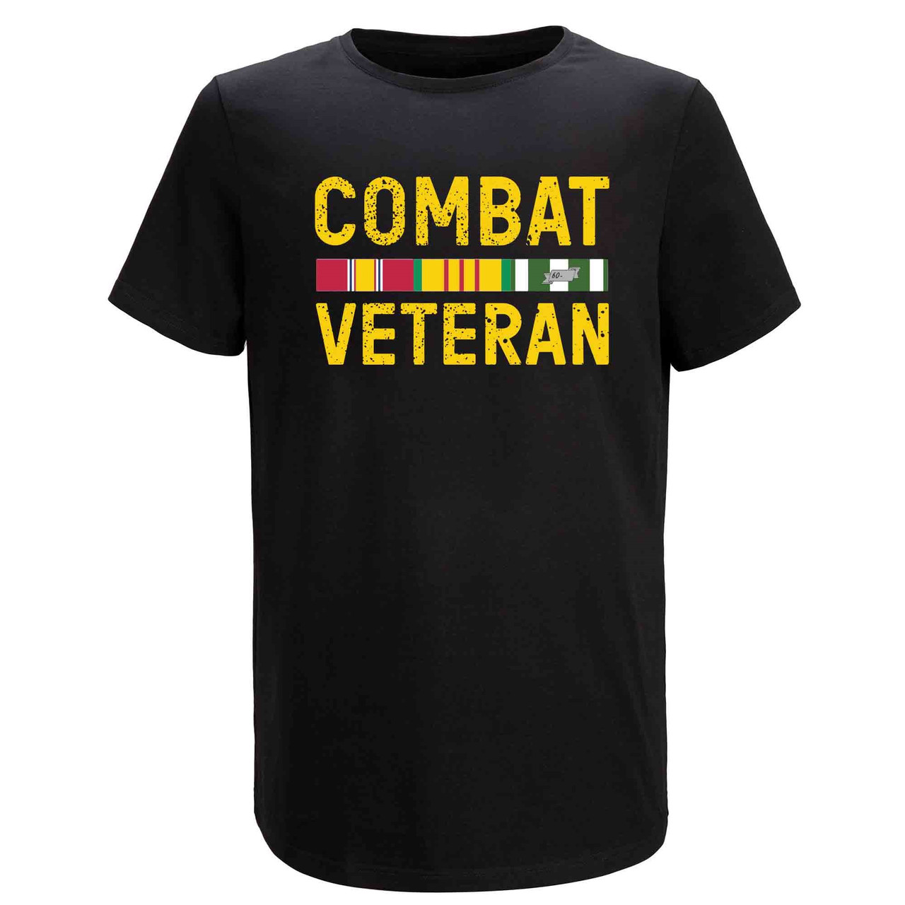 Vietnam Combat Veteran T-shirt with three ribbons