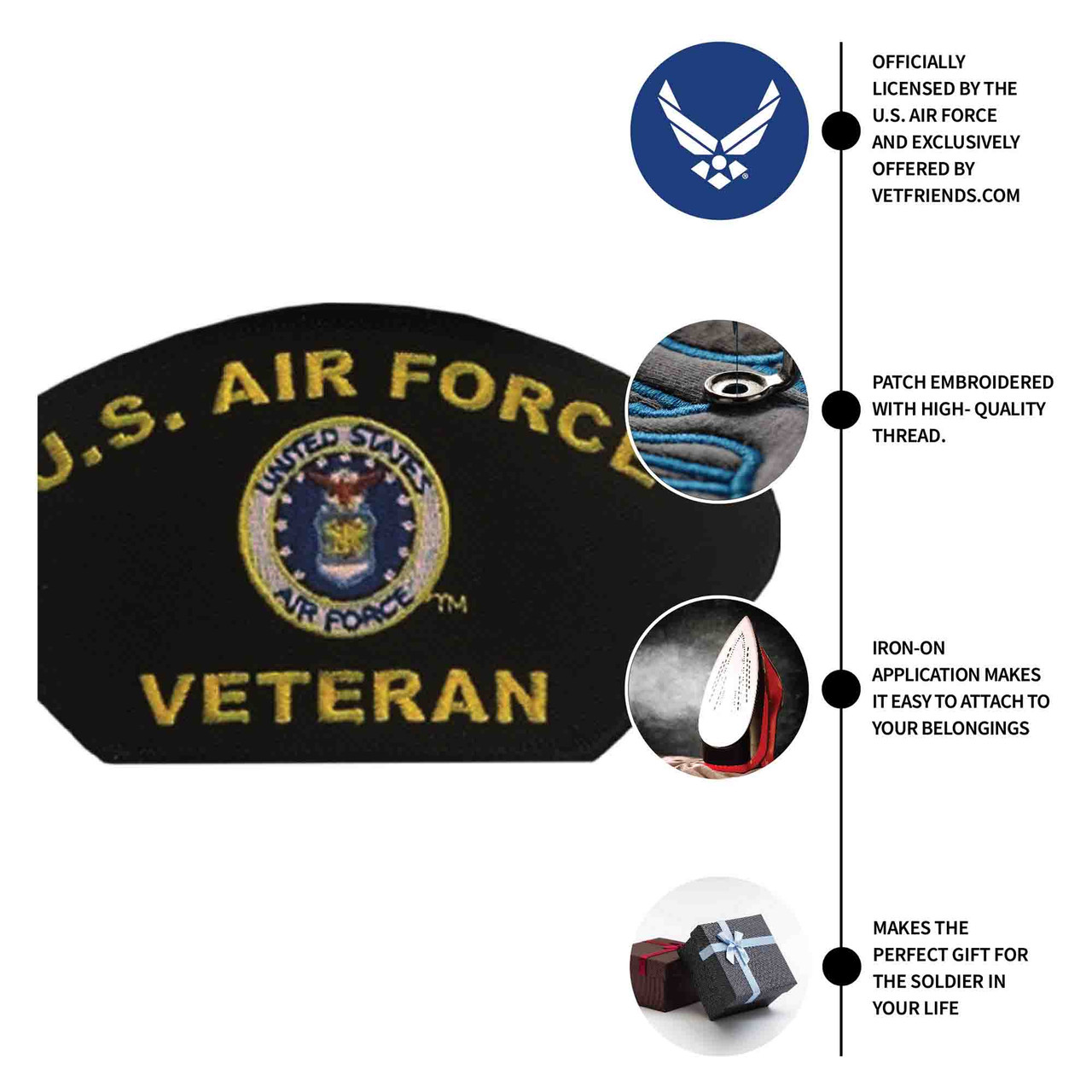 Officially Licensed United States Air Force Veteran Patch