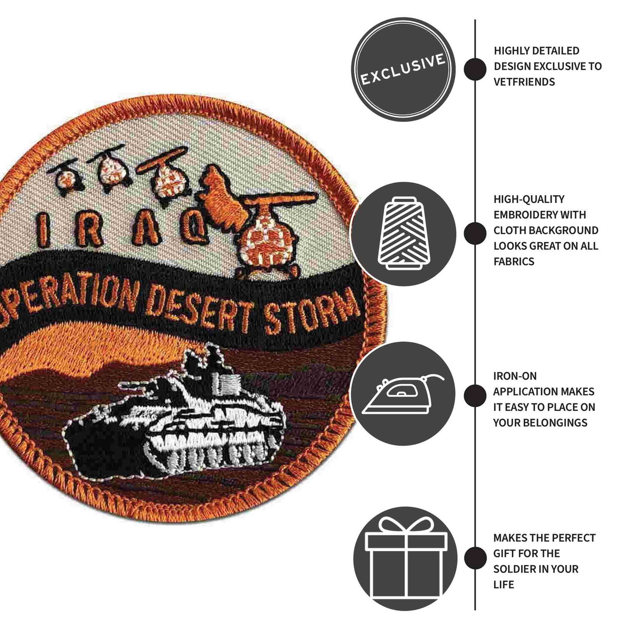 Operation Desert Storm Patch with Iraq Map and Graphics