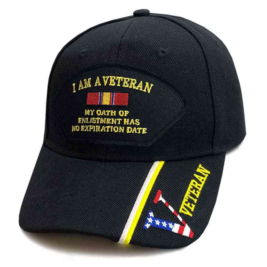 US Veteran Hat with Embroidered Stars and Stripes