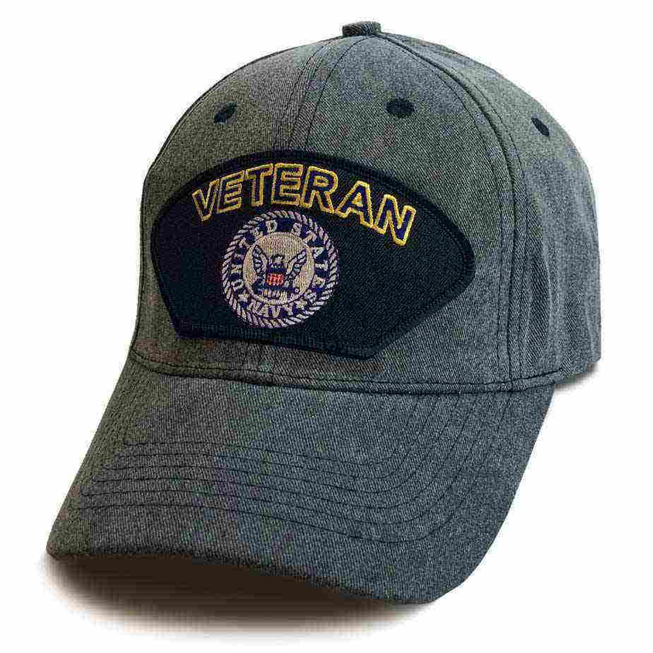 U.S. Navy Veteran w/ Blue Emblem -Vintage Blue Hat