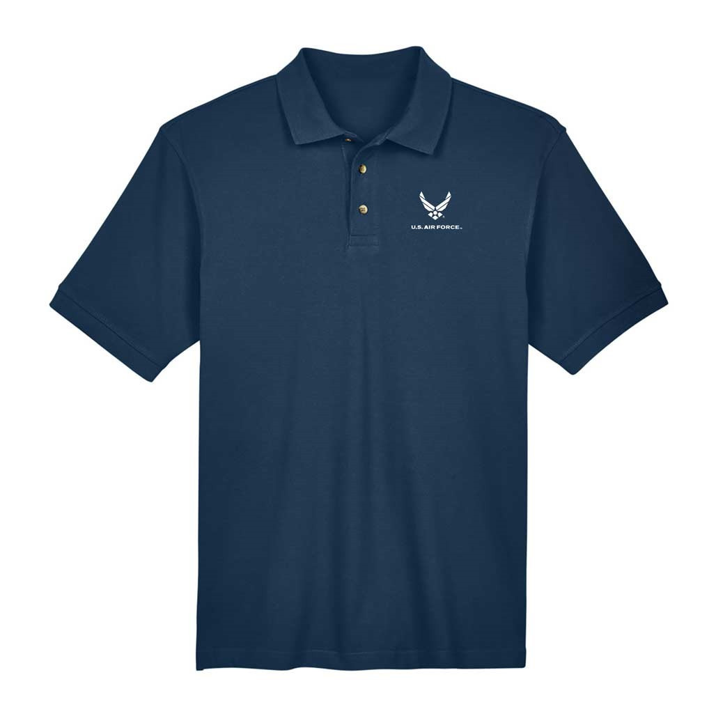 USAF Logo Embroidered Polo Shirt | VetFriends