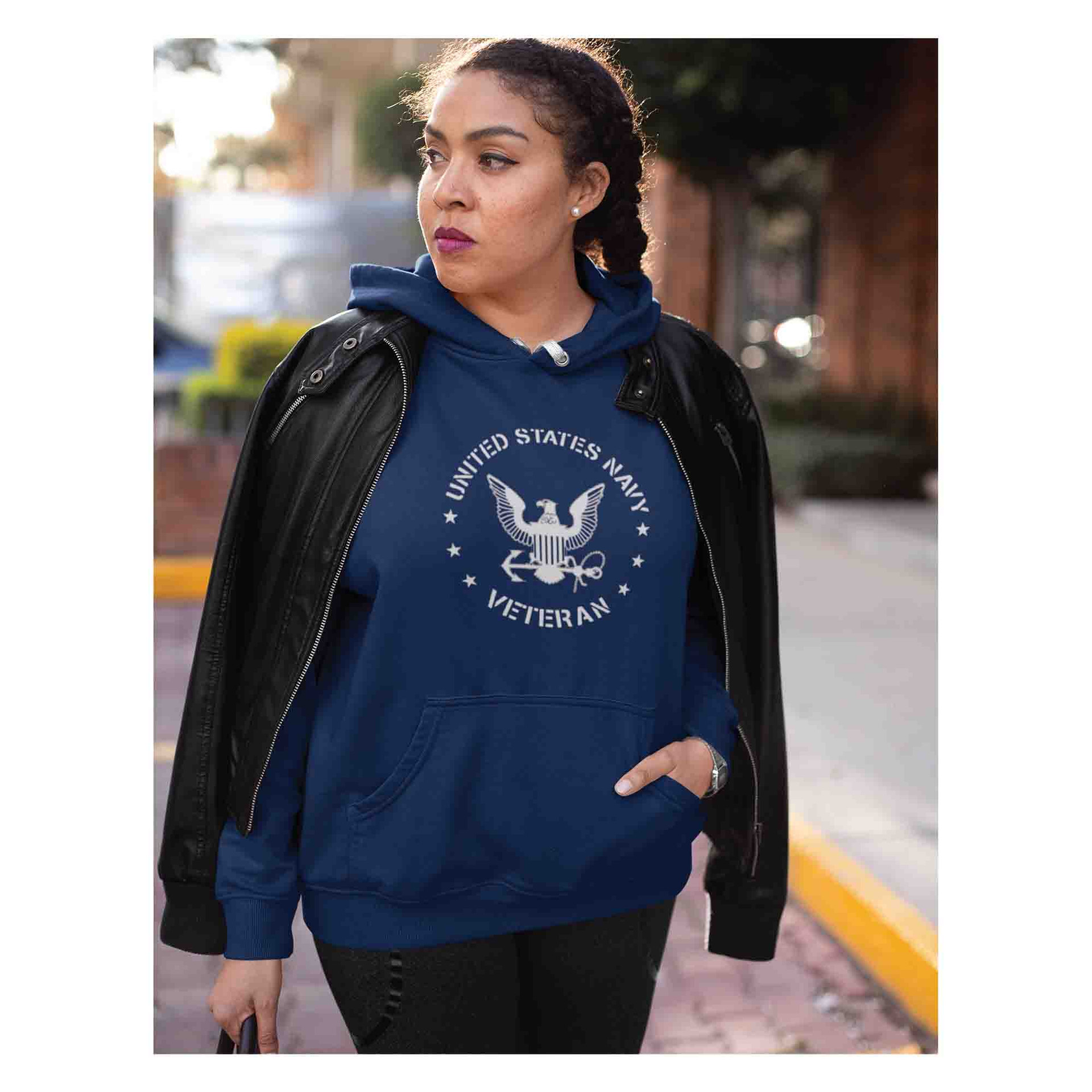 US Navy Veteran Hooded Sweatshirt - Officially Licensed