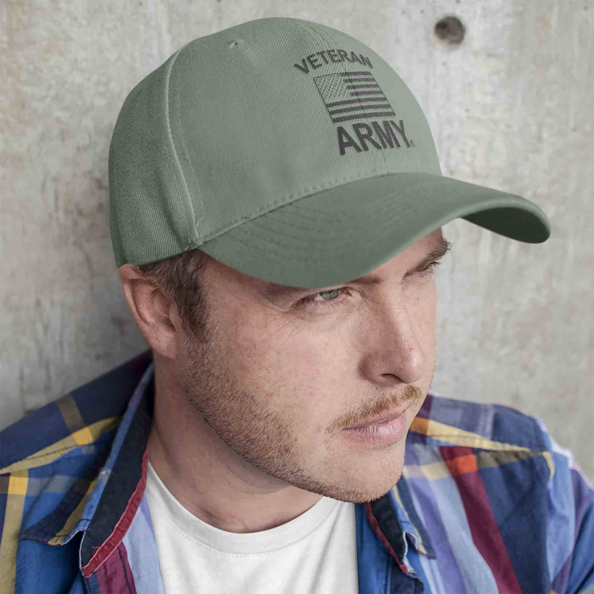 US Army Veteran Hat with Embroidered Flag | VetFriends