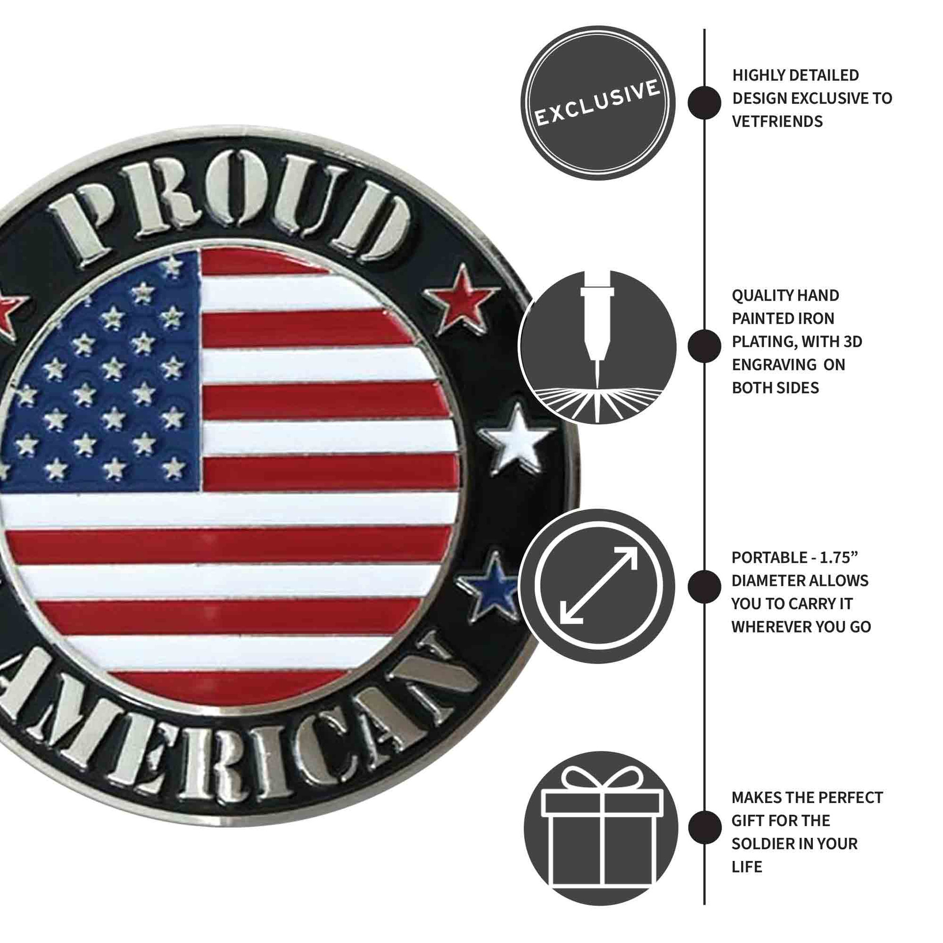 American Flag Challenge Coin