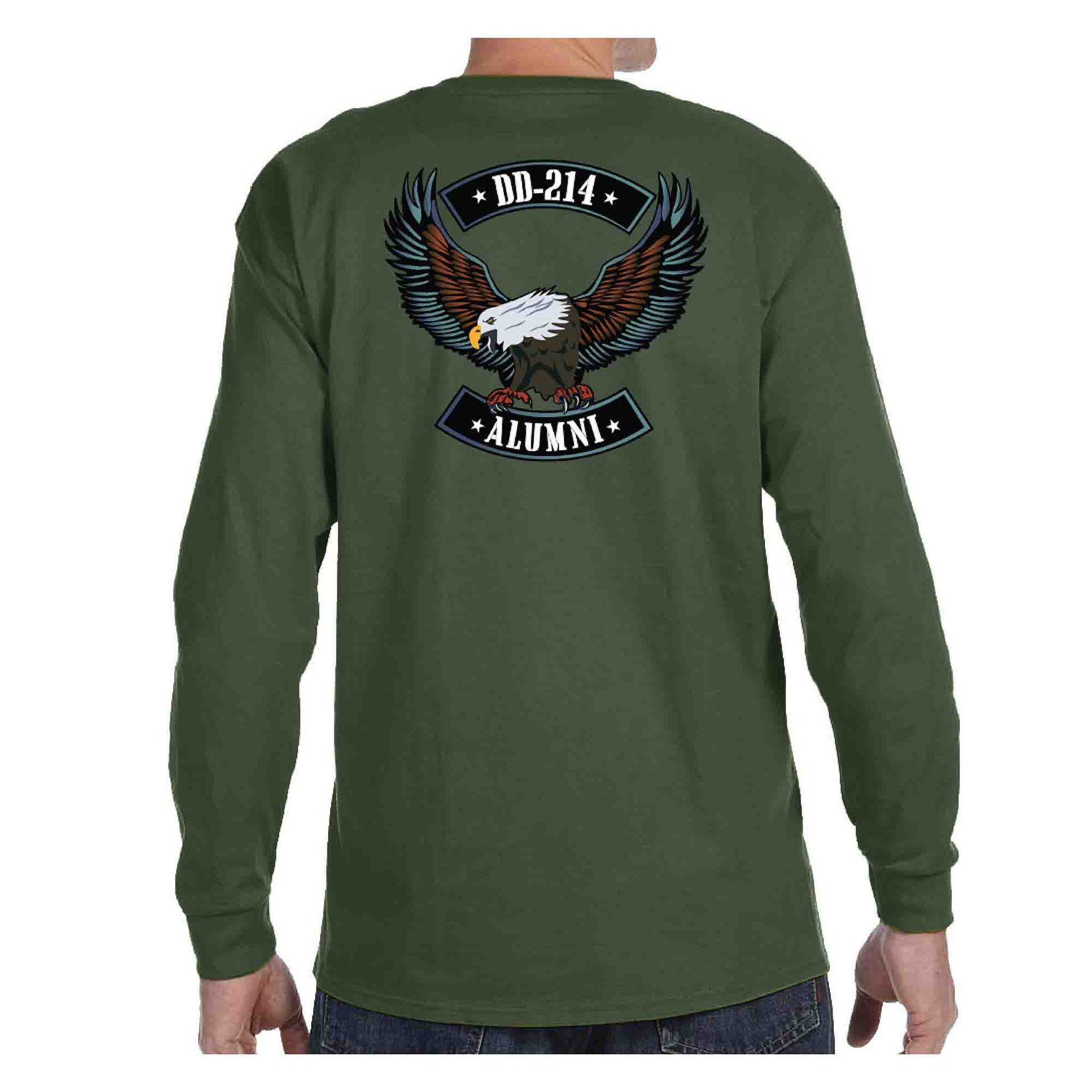 NEW US Army Veteran Logo Graphic Long Sleeve T-Shirt