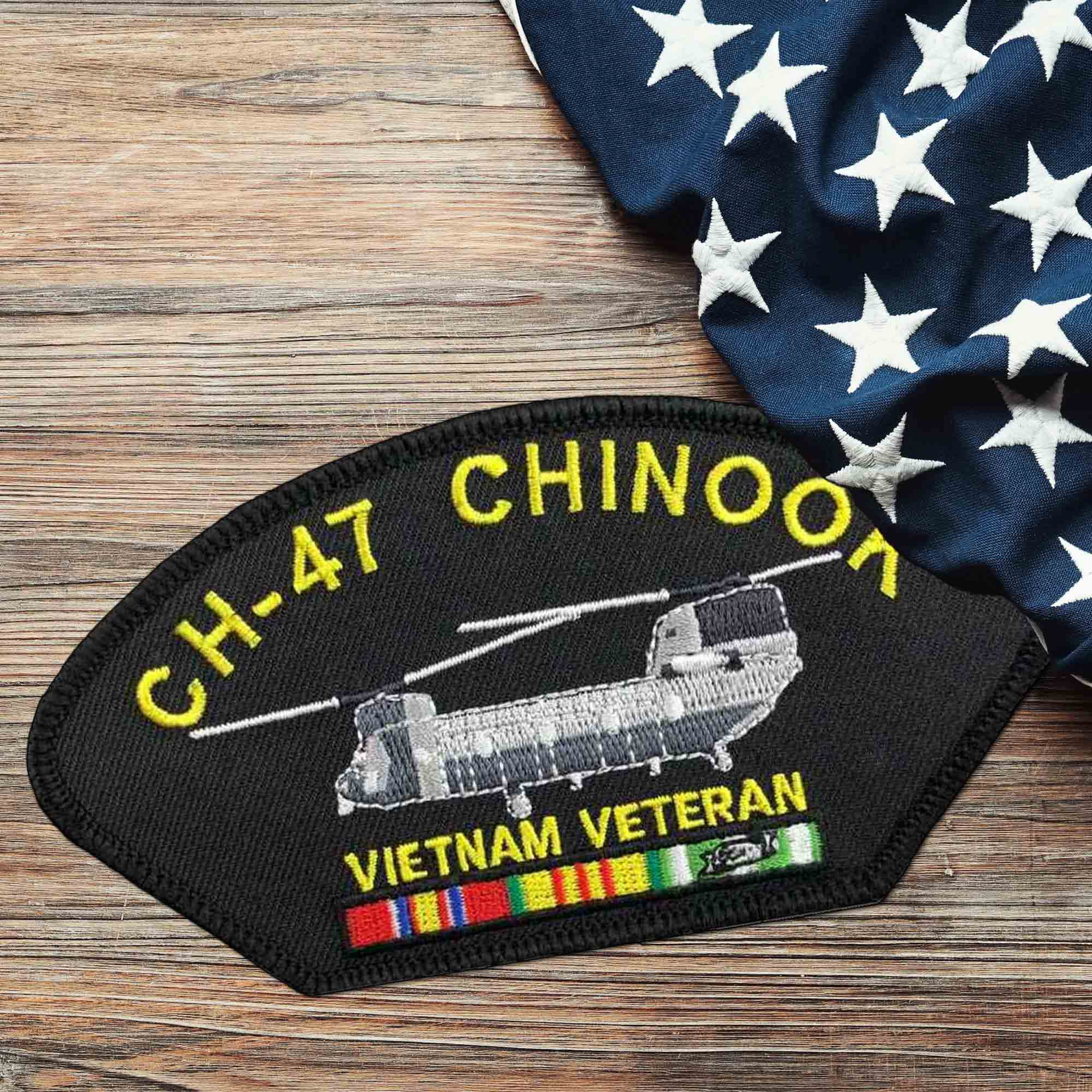 Vietnam Veteran with Ribbon: CH-47 Chinook Patch