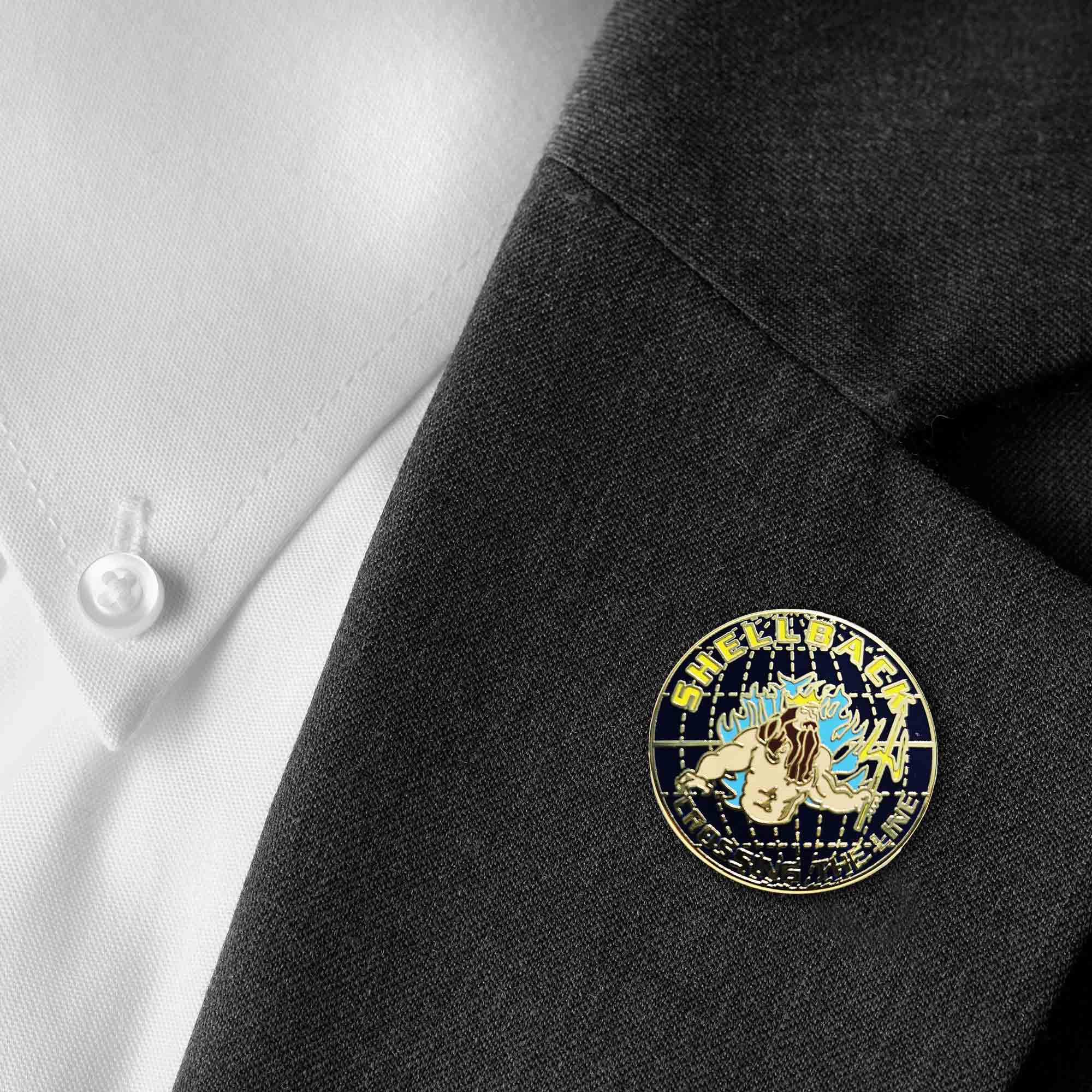 Shellback Crossing the Line Hat Lapel Pin