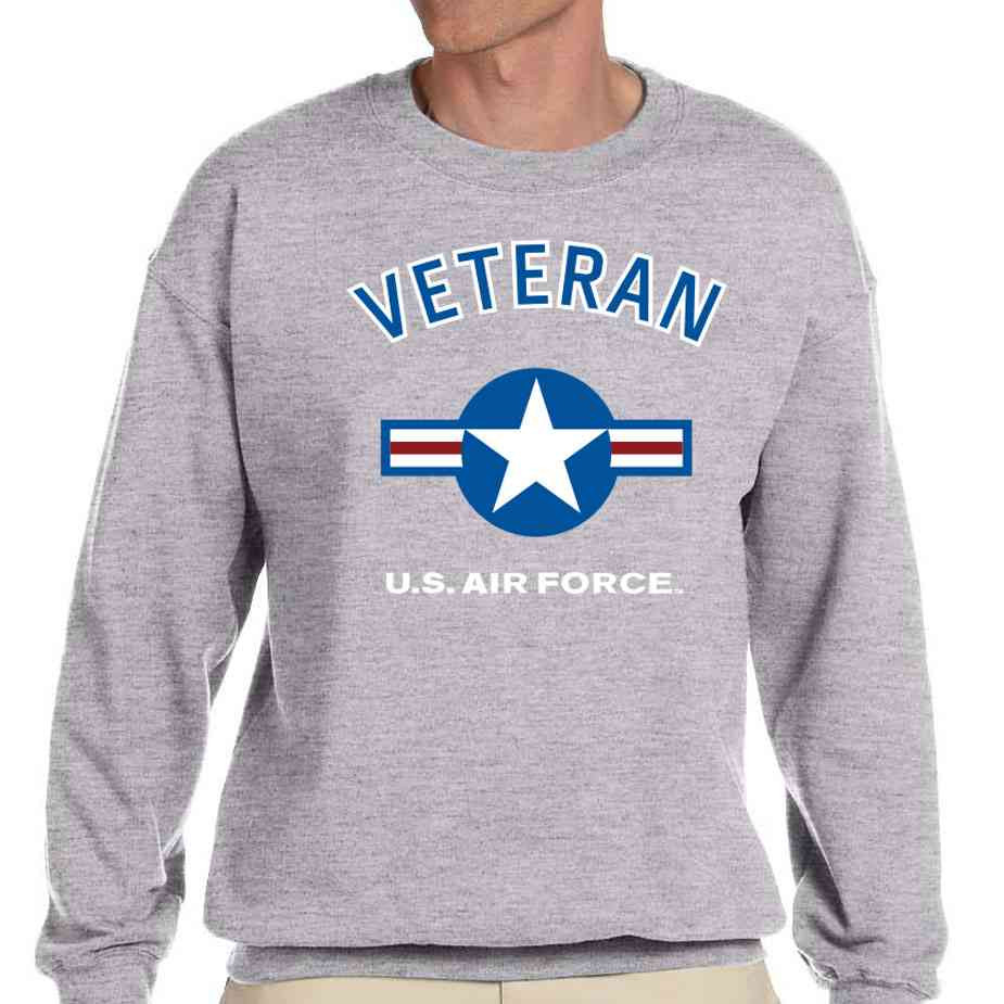 Air Force Veteran Crewneck Sweatshirt with USAF Roundel