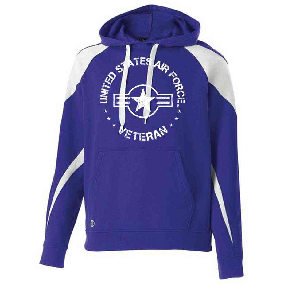 US Air Force Veteran Fleece Jacket with USAF Roundel Logo