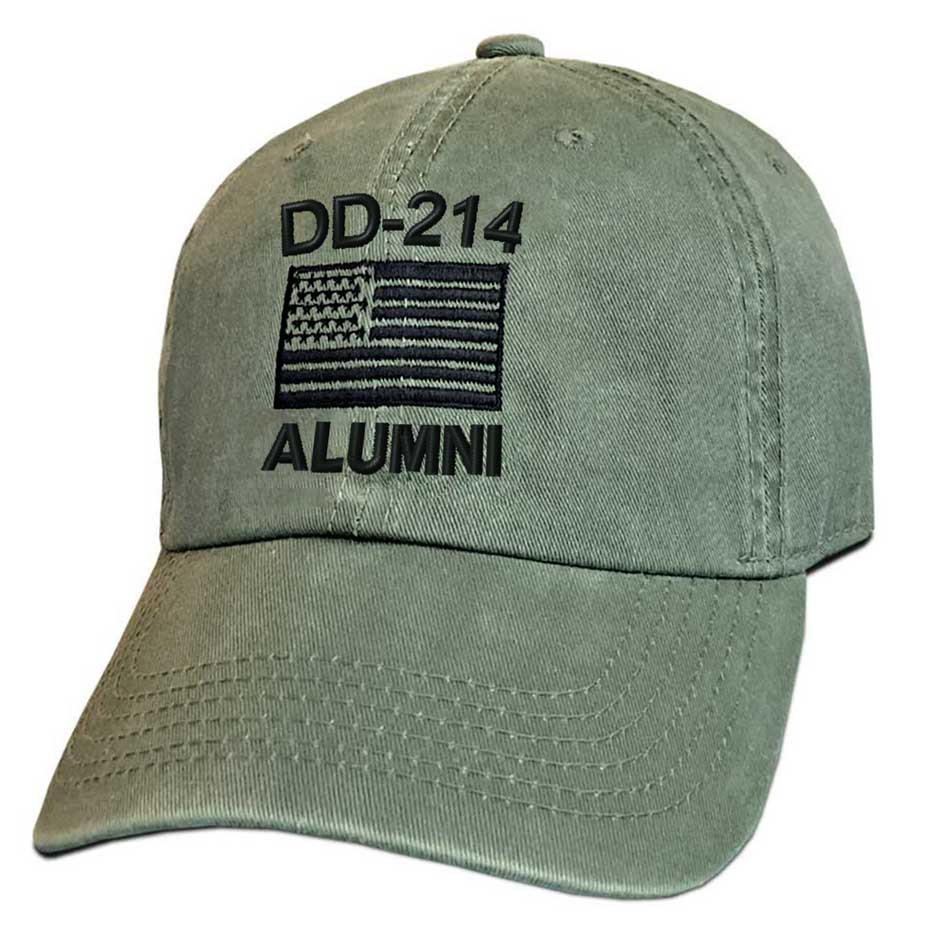 US Veteran DD-214 Alumni and Service Ribbon Grey Hat