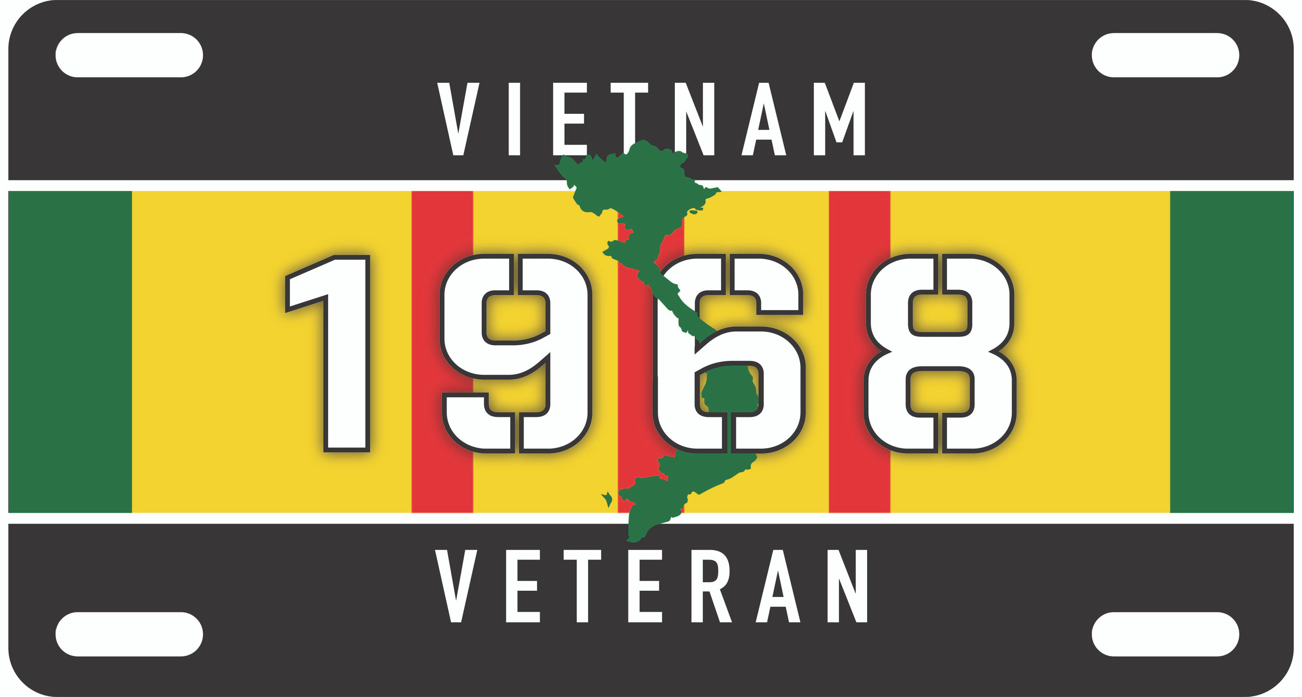 Custom Year Vietnam Veteran License Plate