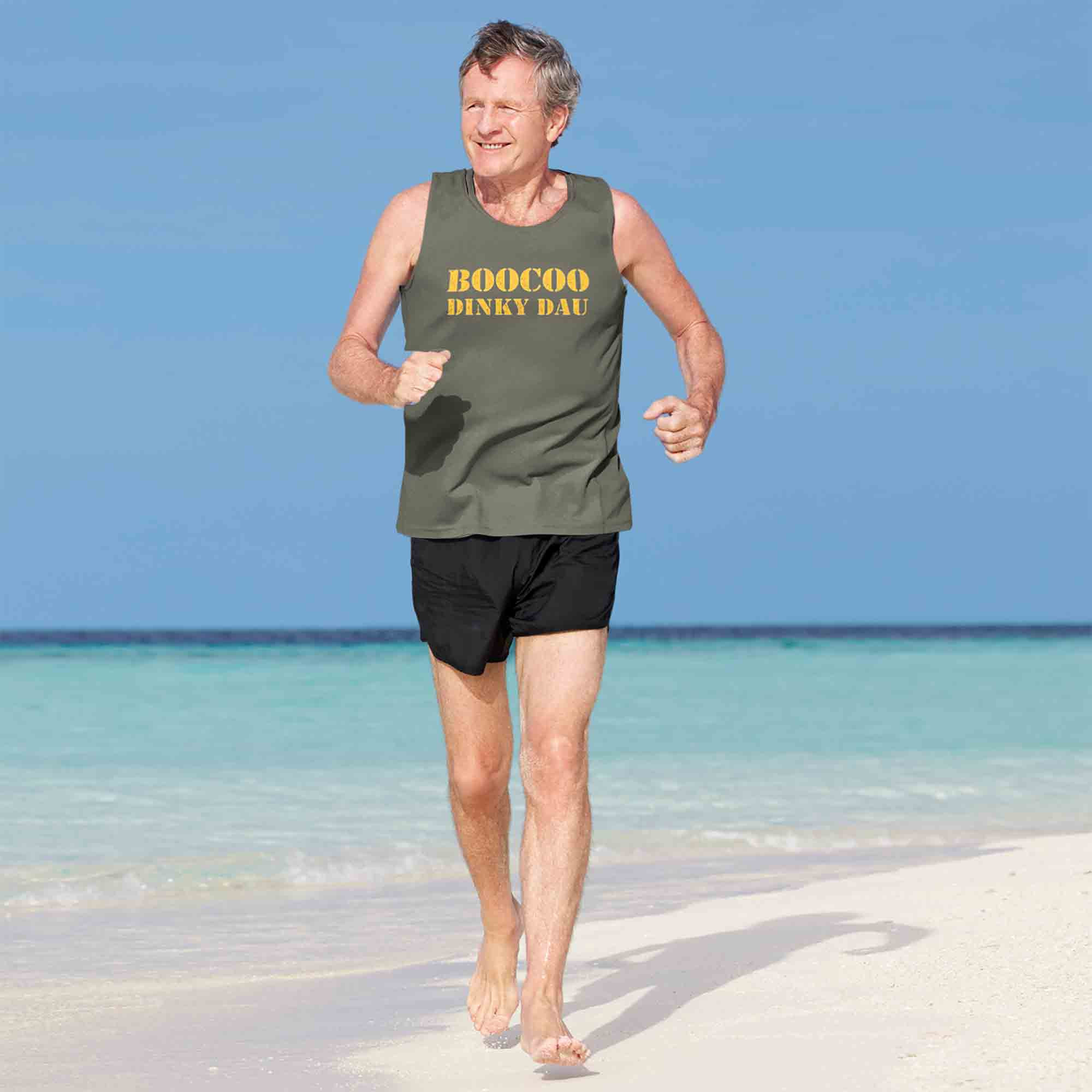 Vietnam Veteran Sleeveless Shirt with Boocoo Dinky Dau text