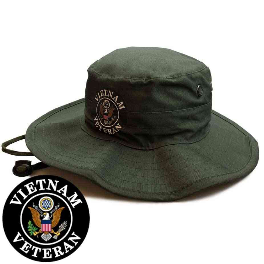 Embroidered Vietnam Veteran Boonie Hat / Vetfriends.com