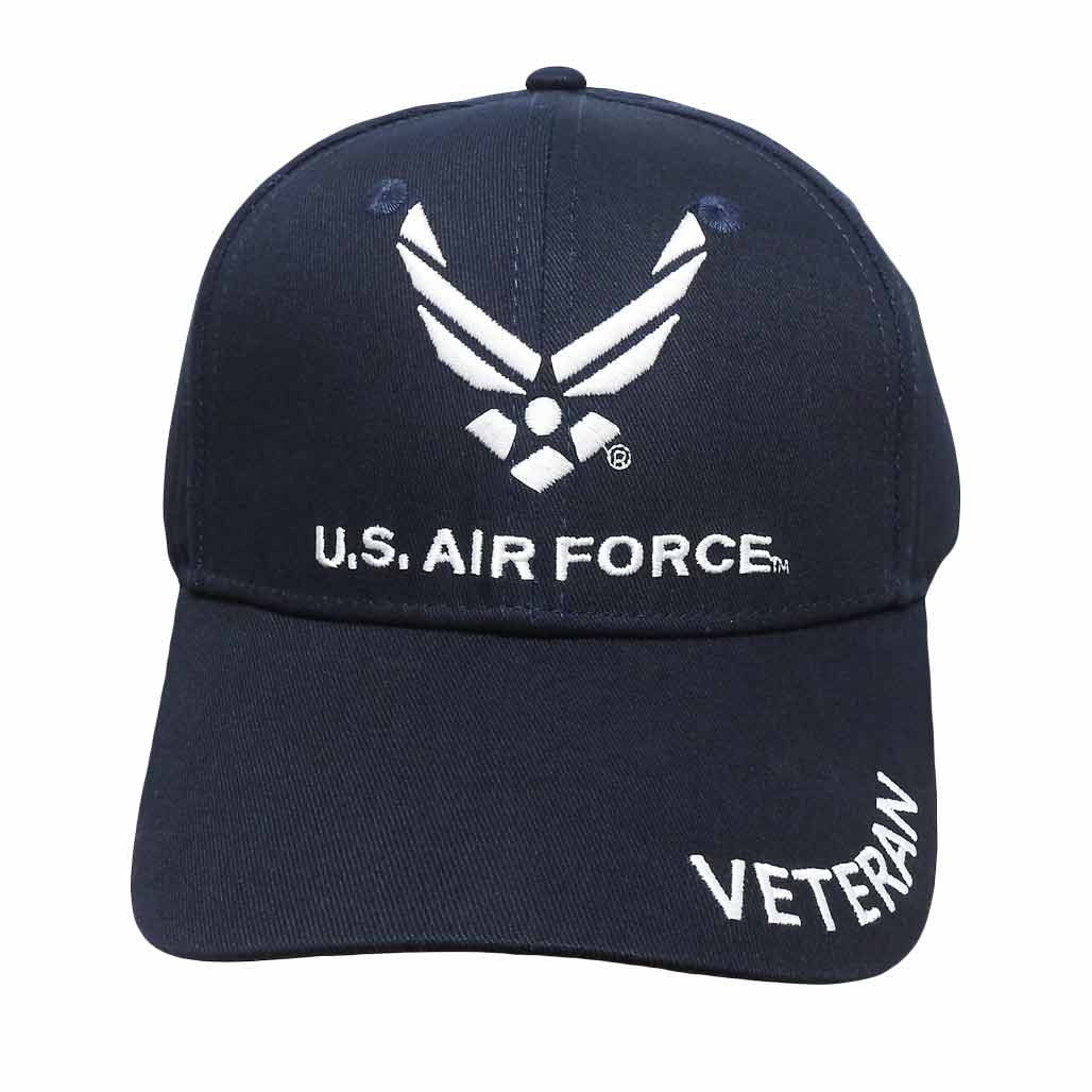 US Air Force Veteran Hat with Air Force Wings Logo