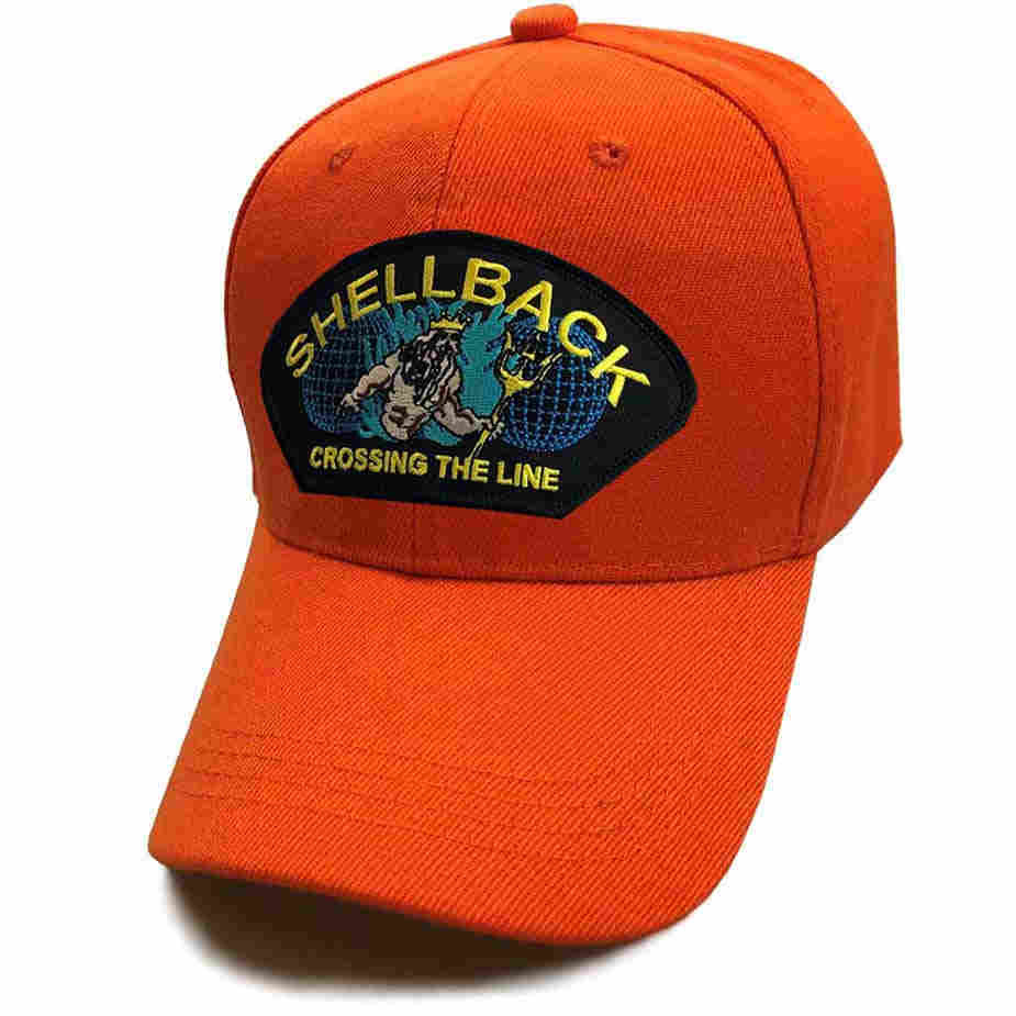 US Navy Challenge Coin with Shellback Crossing The Line Graphic