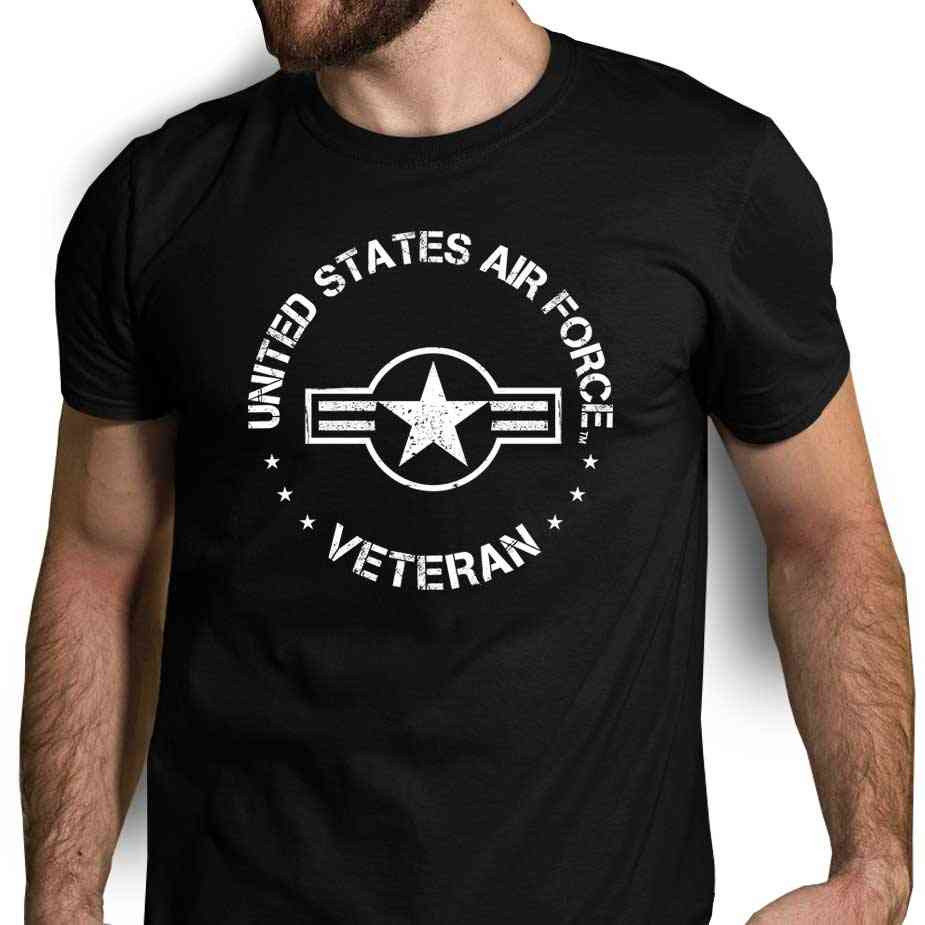 US Air Force Veteran T-Shirt with USAF Roundel Logo