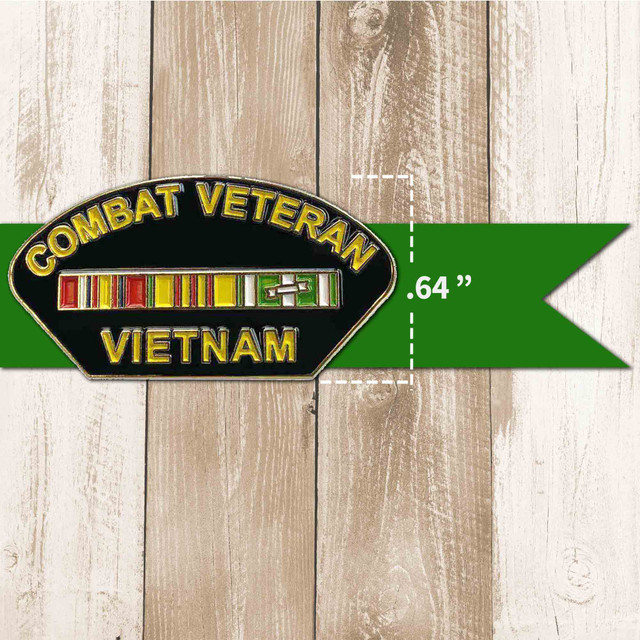 Combat Veteran Vietnam Custom Lapel Pin / Vetfriends.com