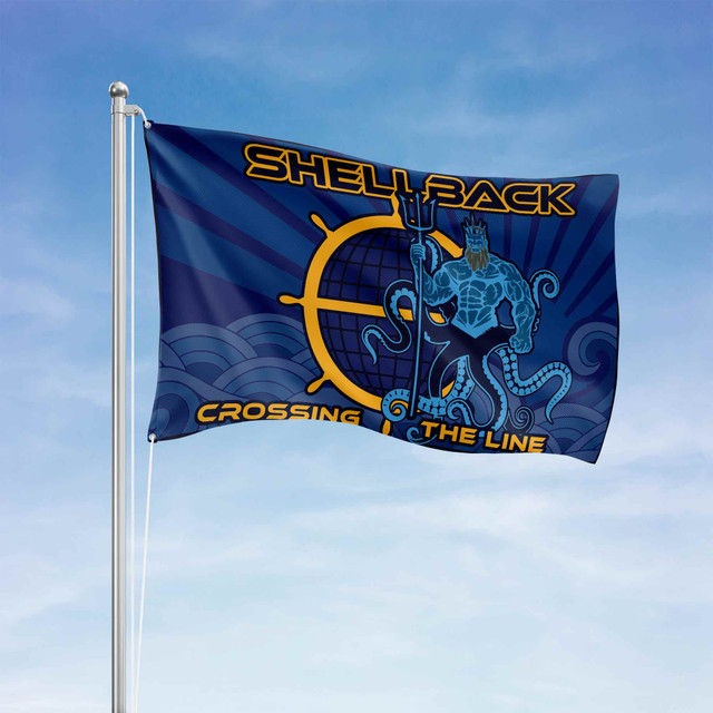 Shellback Crossing the Line Flag: Custom Design 3 x 5