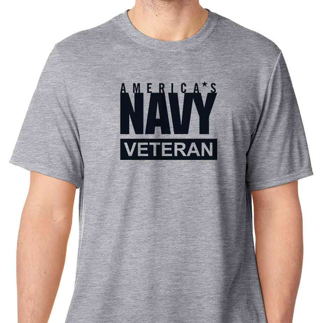 Officially Licensed US Navy T-Shirt with Navy Veteran Text