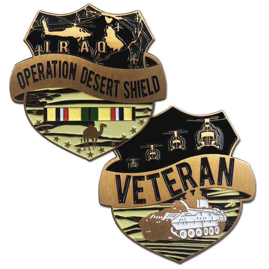 Operation Desert Shield Veteran Challenge Coin | Coins
