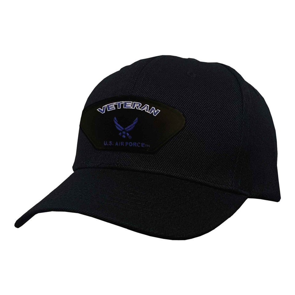 Officially Licensed by the U.S. Air Force Black 6 Panel Hat with USAF ...