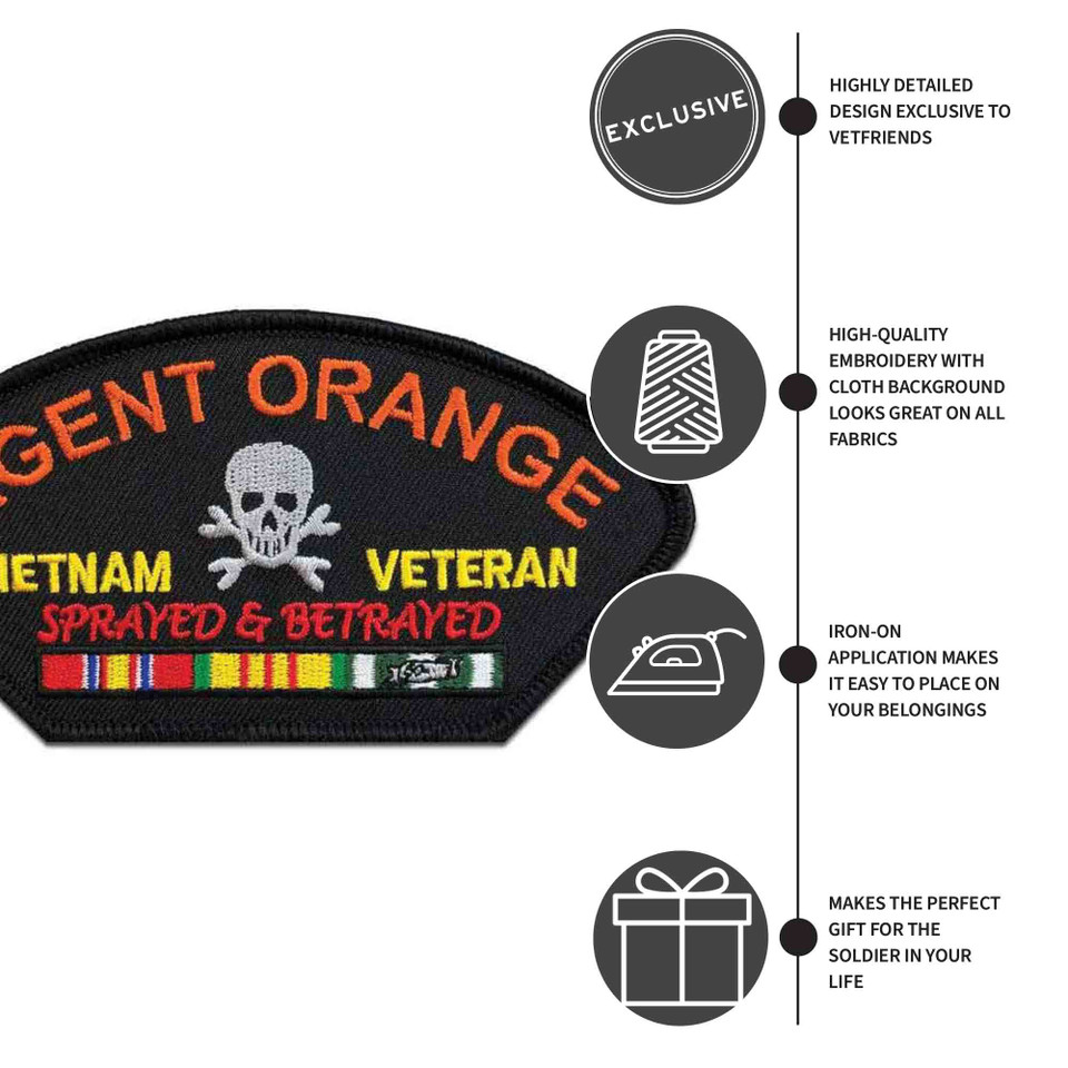 Vietnam Veteran w/ Ribbons: Agent Orange Patch