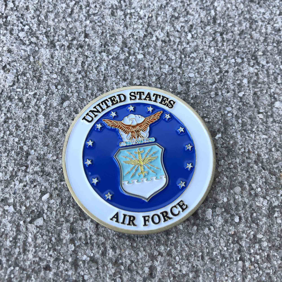 US Air Force Challenge Coin with Eagle Emblem | USAF Coins