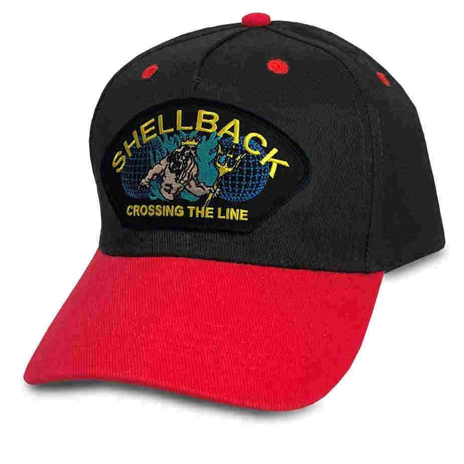 US Navy Challenge Coin with Shellback Crossing The Line Graphic