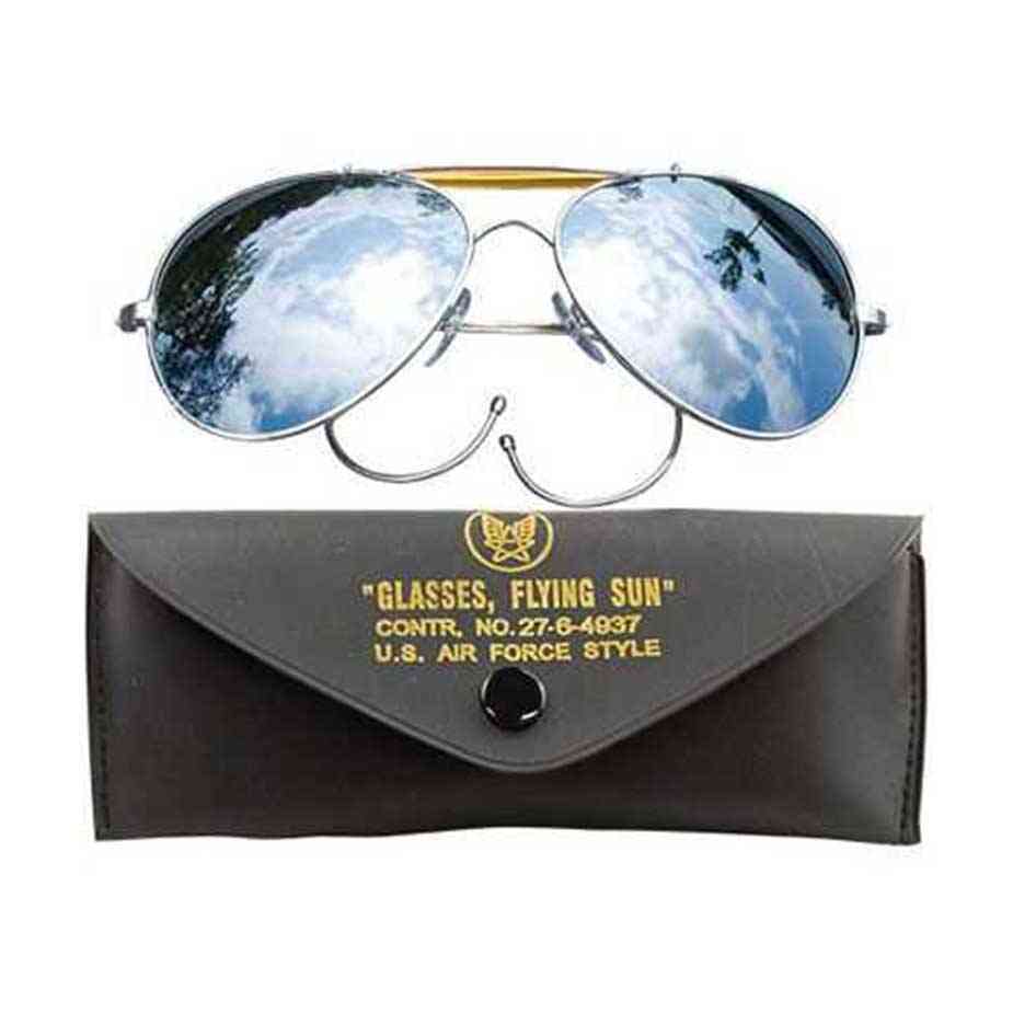 Aviator Air Force Style Mirrored Sunglasses