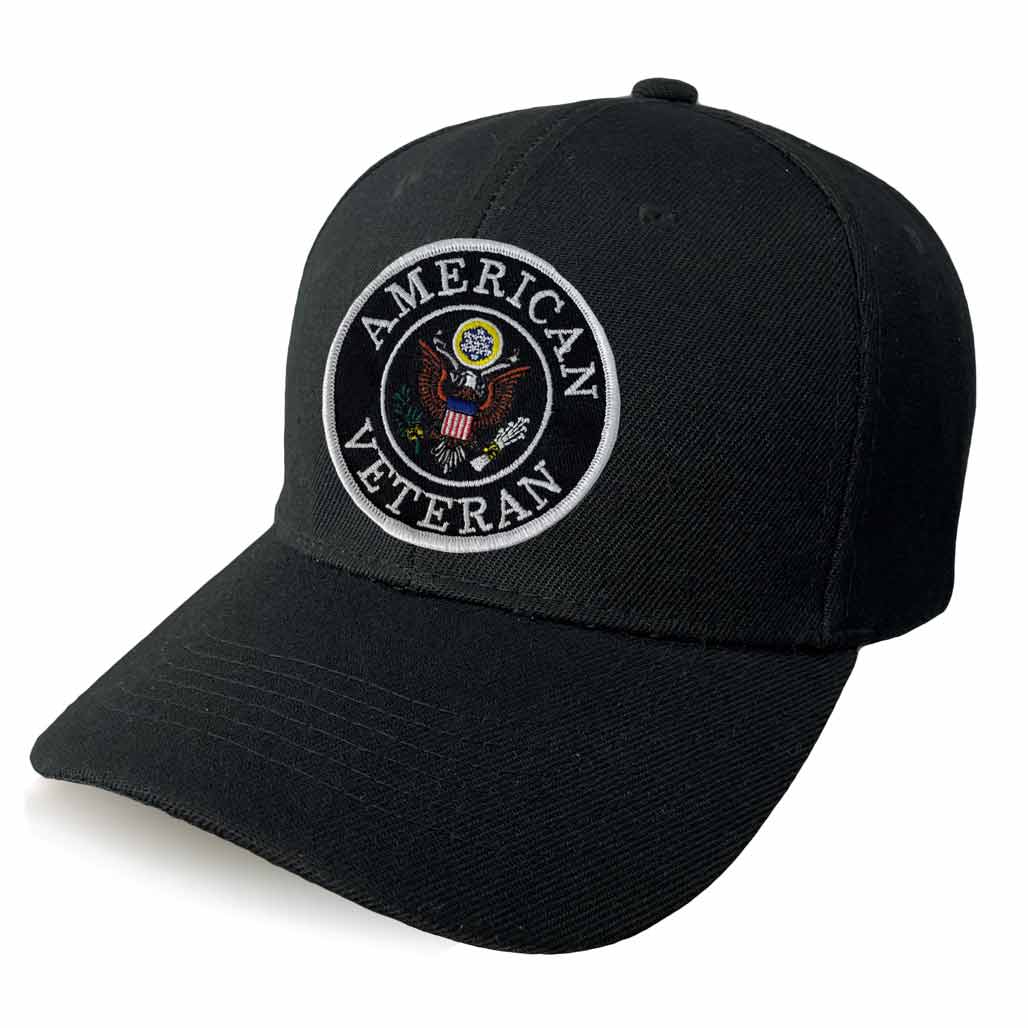 U.S. American Veteran with Eagle Patch Hat