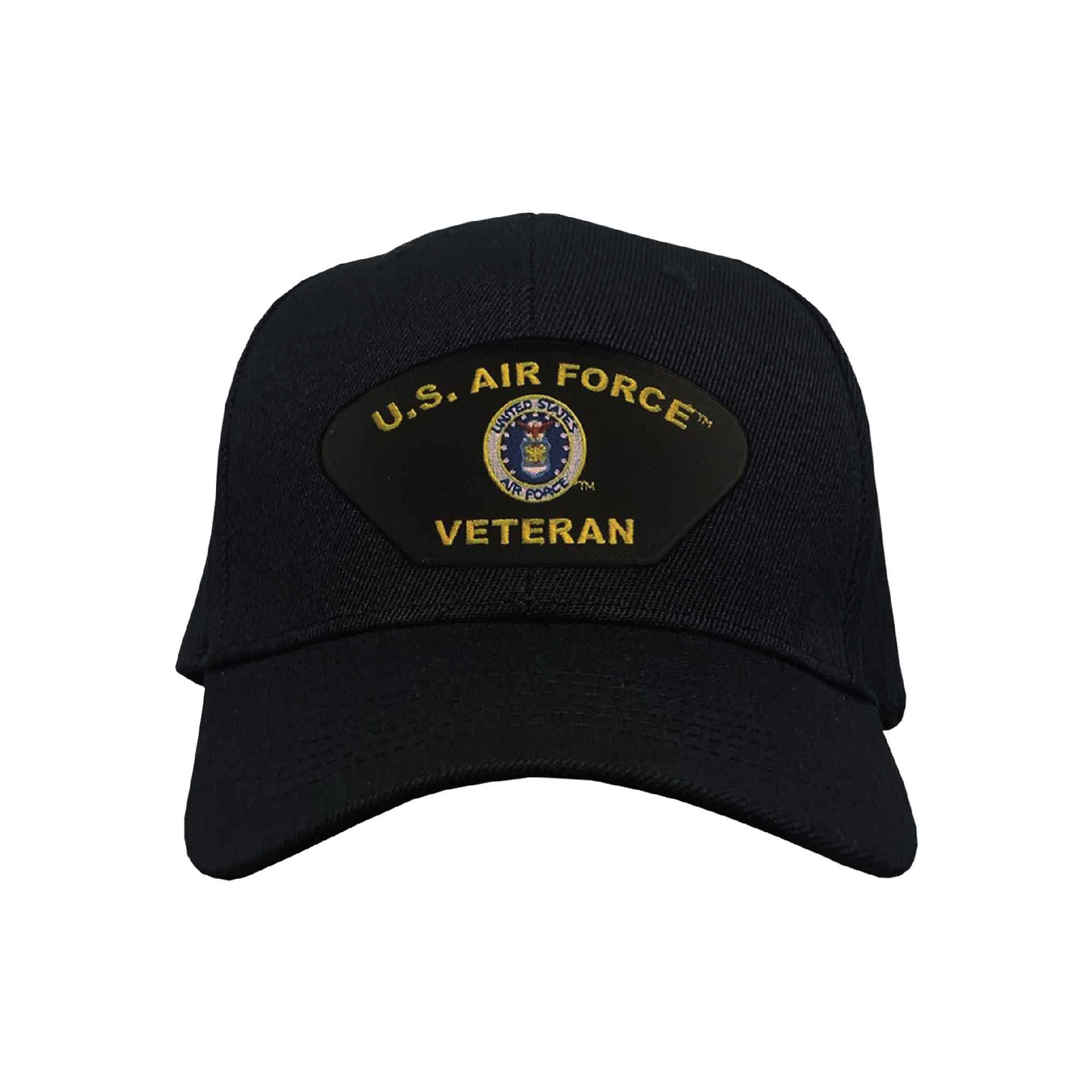 Officially Licensed by the U.S. Air Force Black 6 Panel Hat with USAF ...