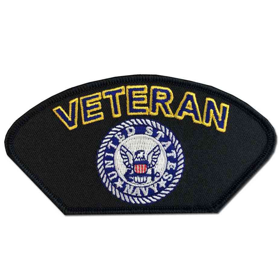 Navy Veteran Patch with Blue Emblem / Vetfriends.com