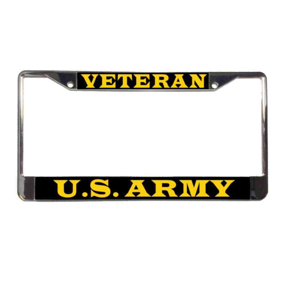Army Veteran Metal License Plate Frame | VetFriends.com