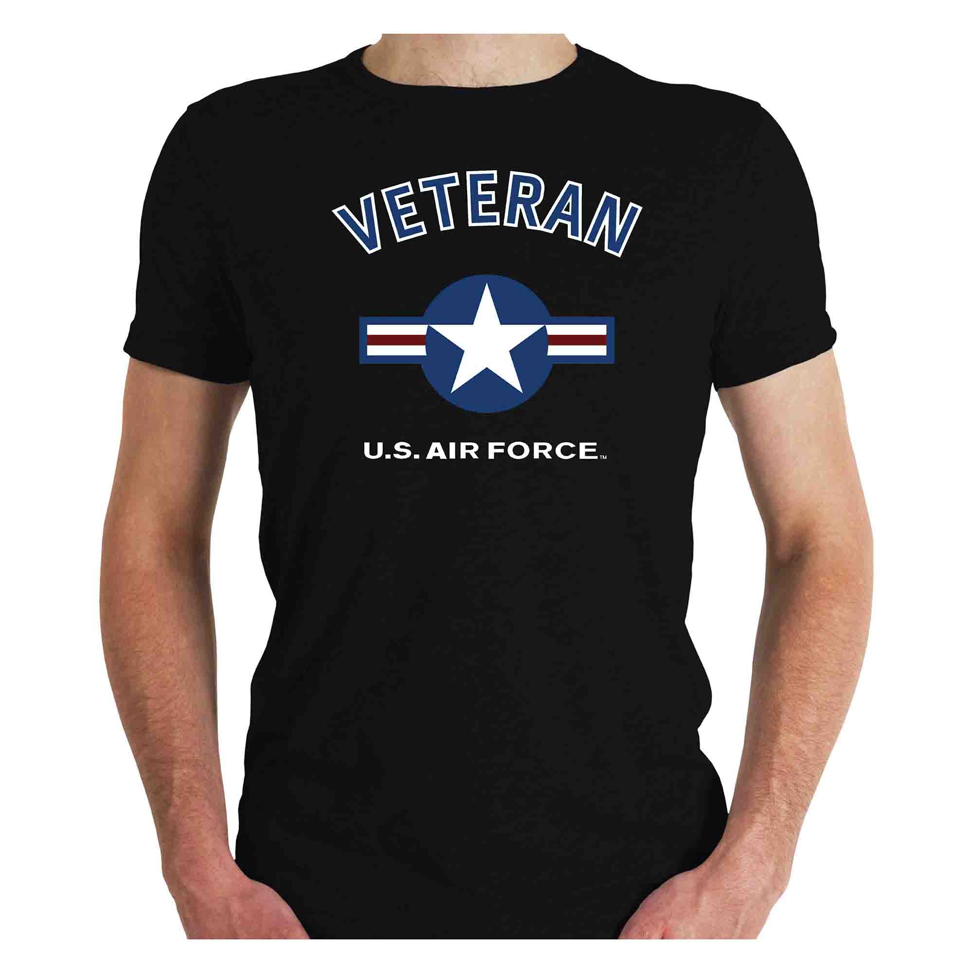Air Force Veteran T-Shirt with USAF Roundel Graphic