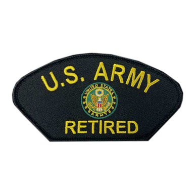 Army Retired Patch with Eagle Emblem Graphic