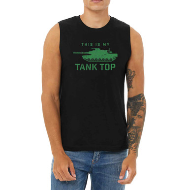 This Is My Tank Top Sleeveless Shirt with Distressed Abrams Battle Tank ...