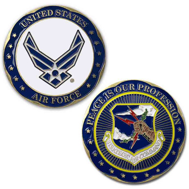 USAF Challenge Coin with Wings and Strategic Air Command