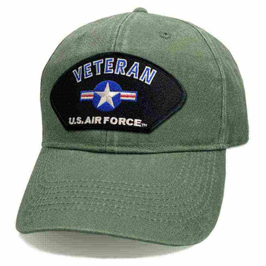 US Air Force Roundel Veteran Vintage Olive Drab Hat