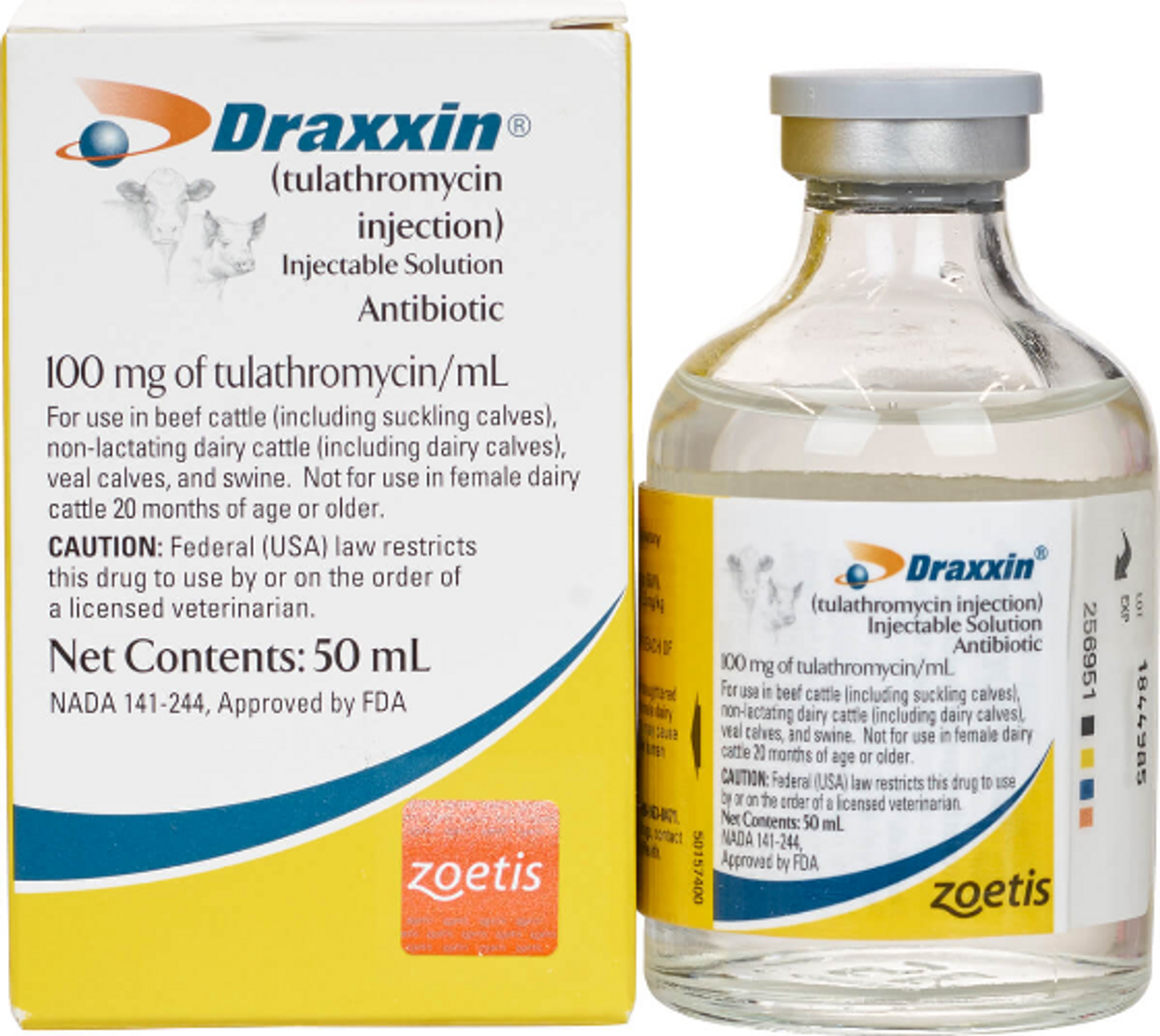Draxxin (Tulathromycin) Injectable Solution, Antibiotic, 50ml - Non ... Draxxin (Tulathromycin) Injectable Solution, Antibiotic, 50ml - Non ...